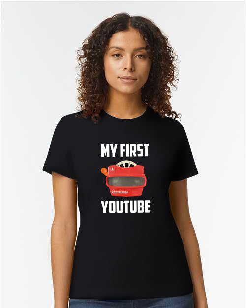 Soft Tee - My First YouTube - Female – Drink from Hose Clothing